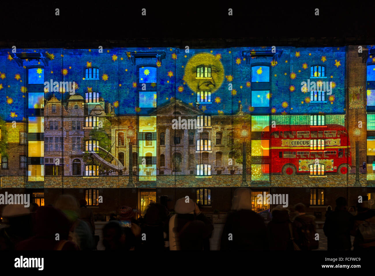 LONDON, UK - JANUARY 15, 2016: 'Circus of Light' - animated show ...