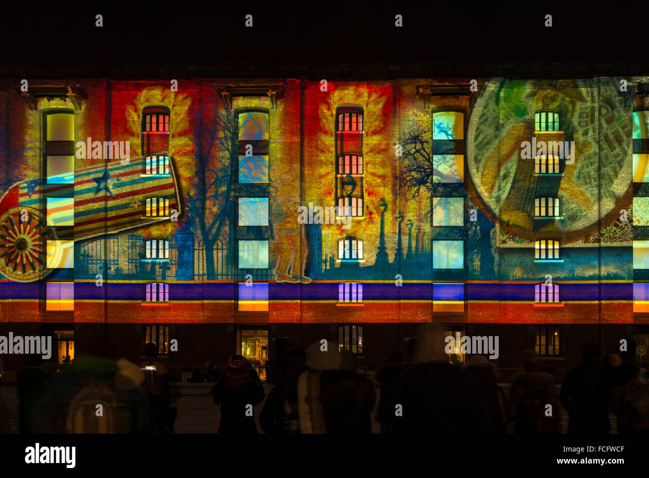 LONDON, UK - JANUARY 15, 2016: 'Circus of Light' - animated show ...