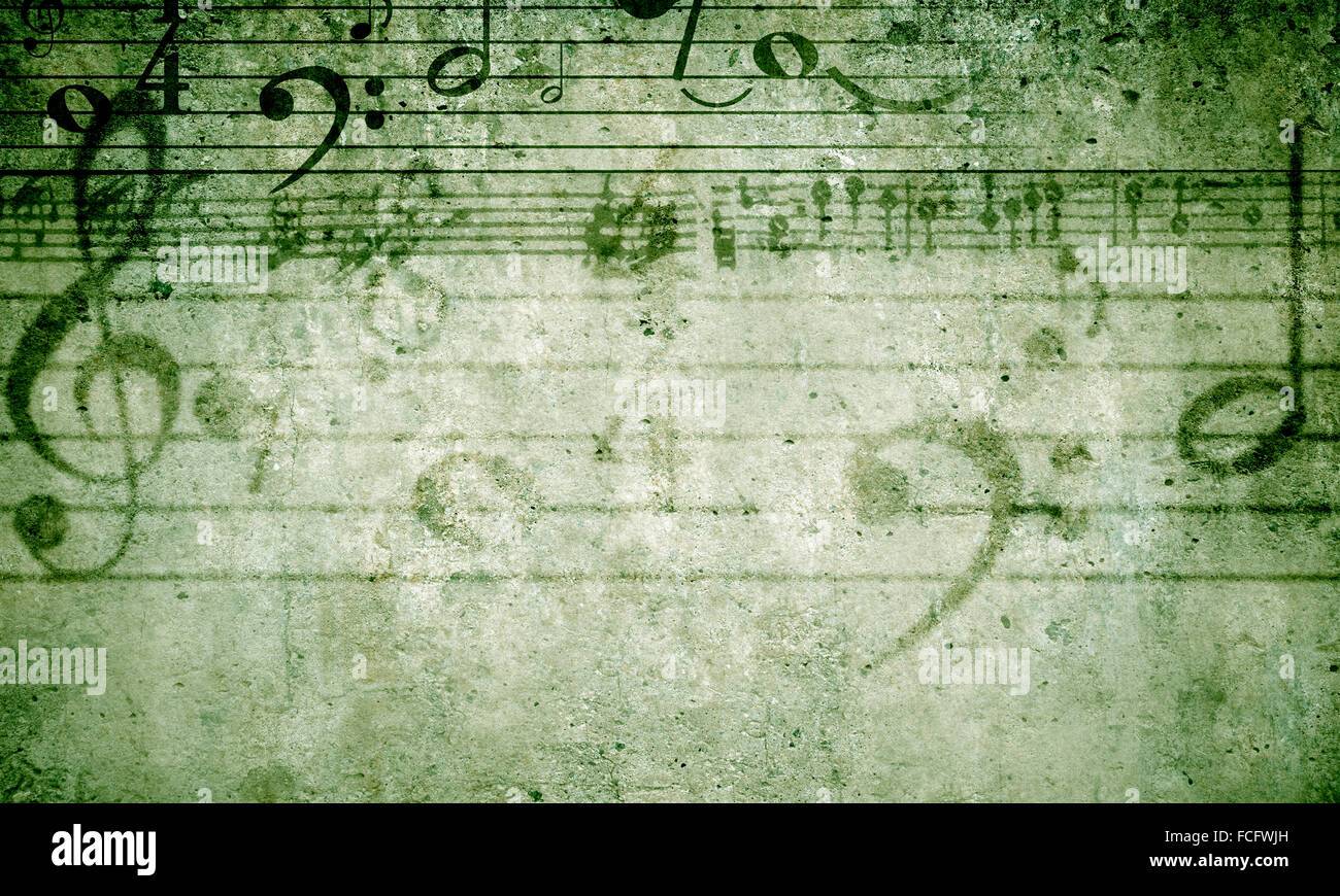 Conceptual image of music theme with keys and notes Stock Photo - Alamy