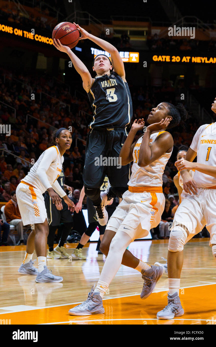 January 21, 2016: Rachel Bell #3 of the Vanderbilt Commodores shoots ...