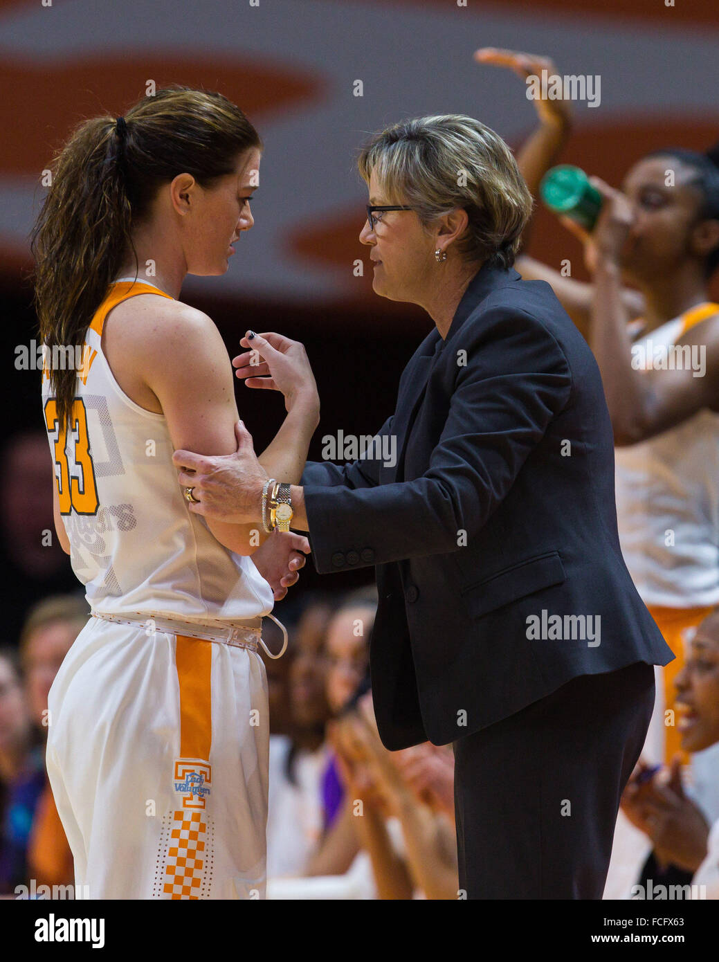 January 21, 2016: head coach Holly Warlick of the Tennessee Lady ...