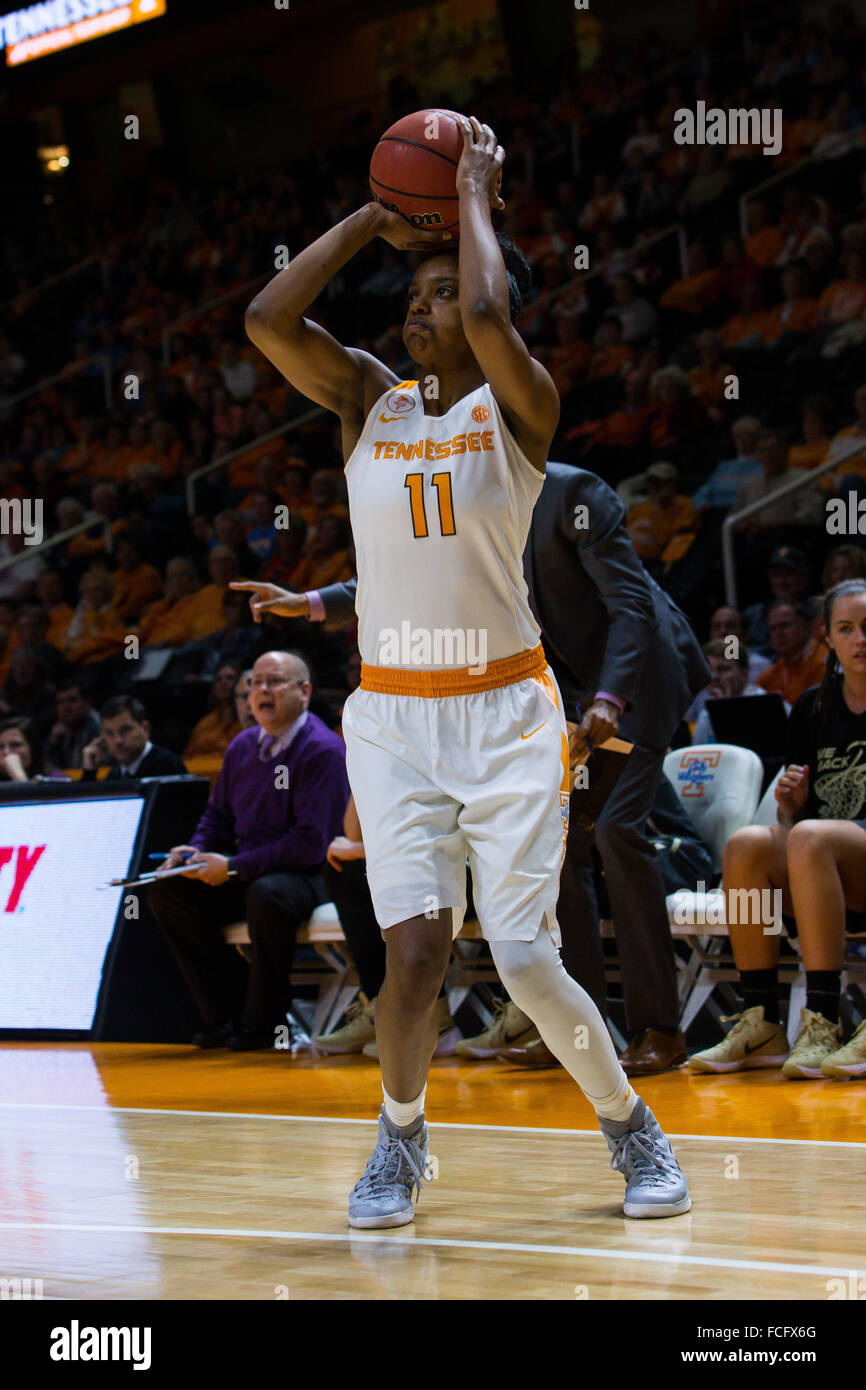 January 21, 2016: Diamond DeShields #11 of the Tennessee Lady ...