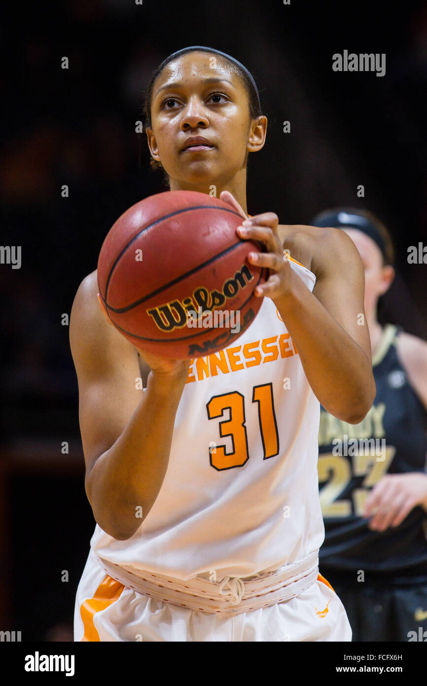 January 21, 2016: Jaime Nared #31 of the Tennessee Lady Volunteers ...
