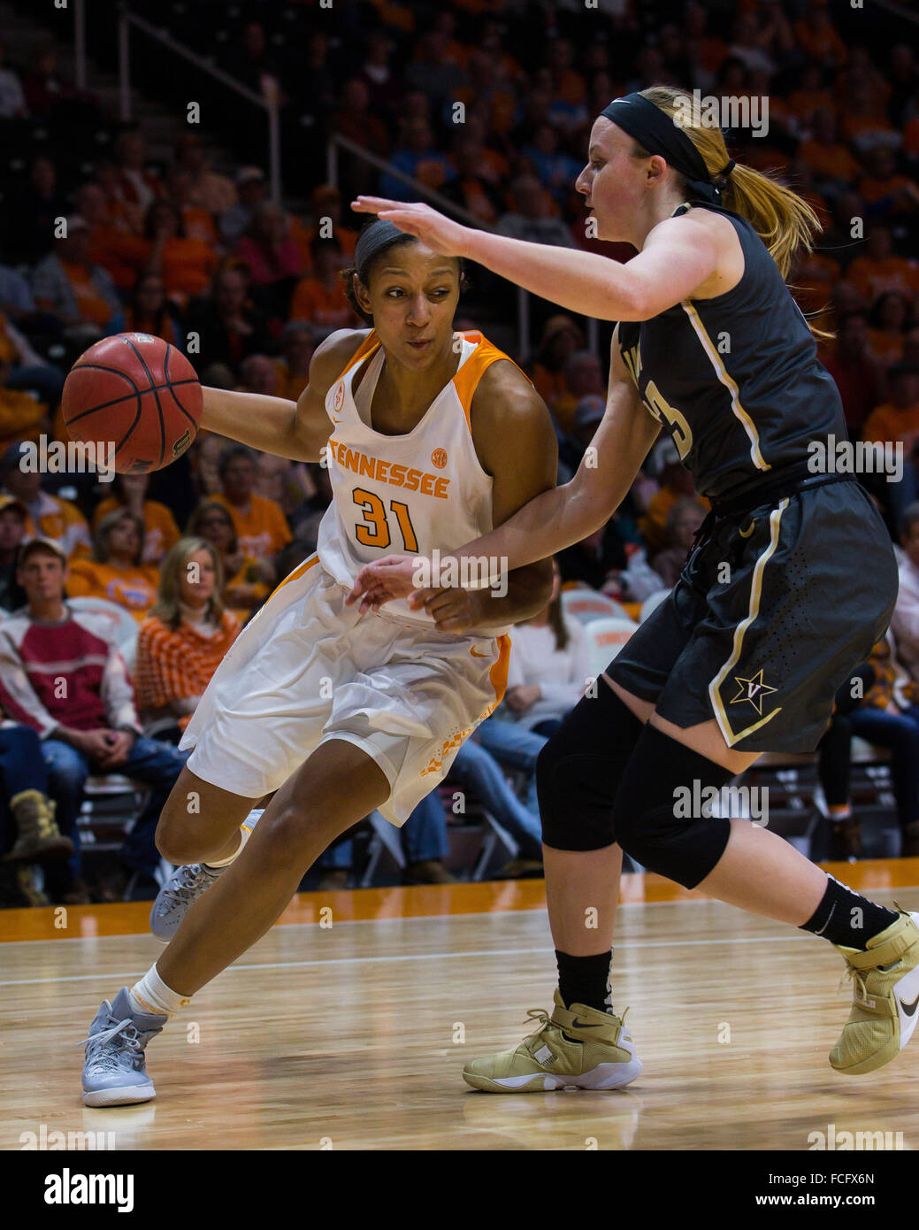 January 21, 2016: Jaime Nared #31 of the Tennessee Lady Volunteers ...