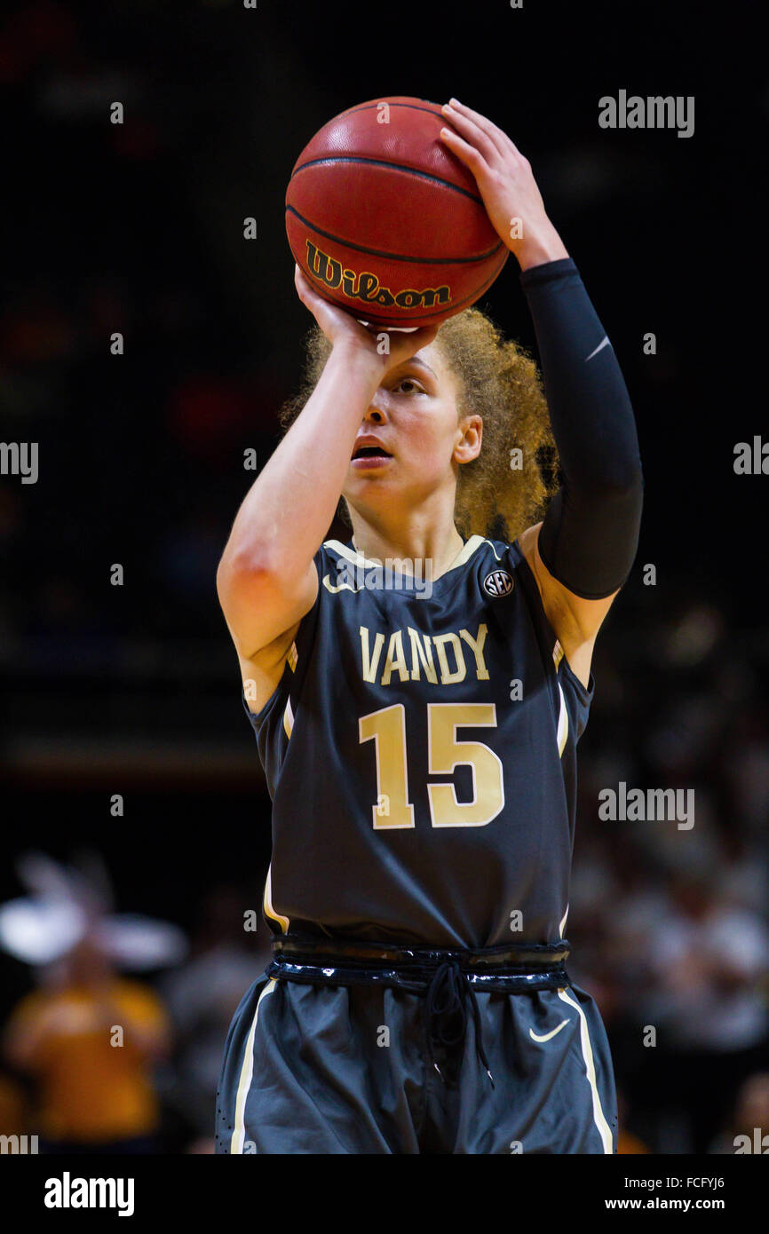 January 21, 2016: Jasmine Jenkins #15 of the Vanderbilt Commodores ...