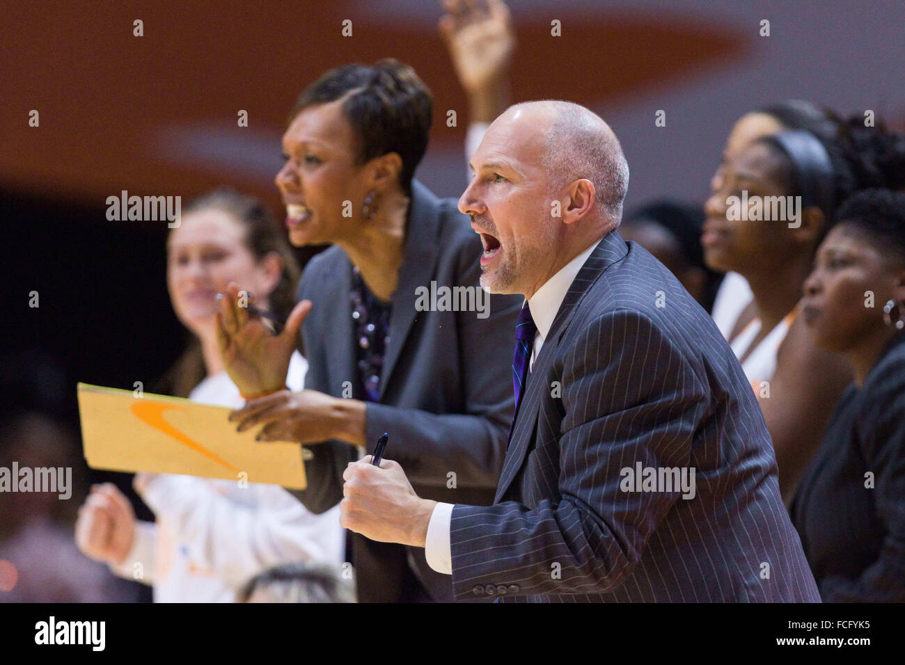 January 21, 2016: assistant head coach Dean Lockwood of the Tennessee ...