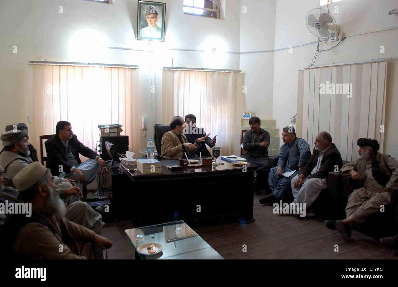 Pakistan. 22nd January, 2016. Collector Custom Doctor Fareed holding a ...