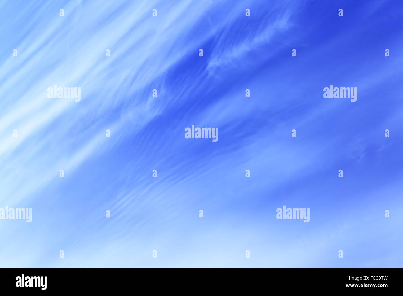 Blue spring sky with cirrus clouds - abstract background Stock Photo ...
