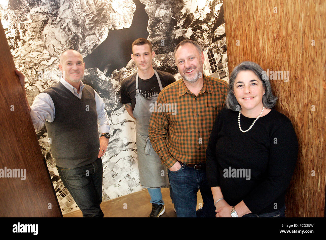 Jan. 21, 2016 - Napa, CA, U.S. - Atlas Social proprietors Michael and ...