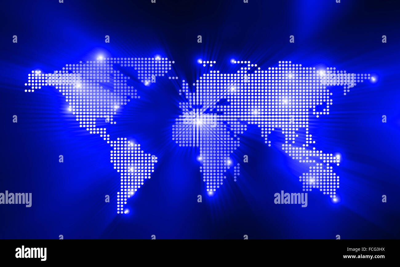 Background digital image of world map with connection lines Stock Photo ...