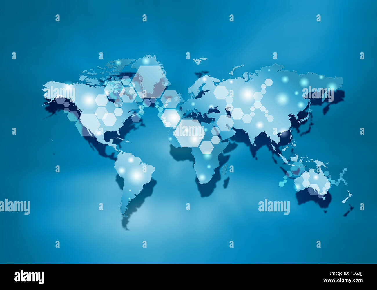Background digital image of world map with connection lines Stock Photo ...