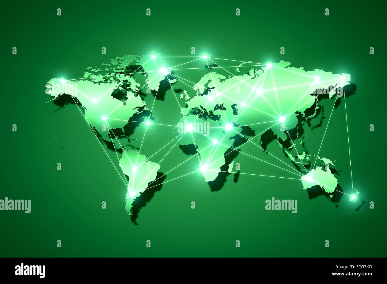 Background digital image of world map with connection lines Stock Photo ...