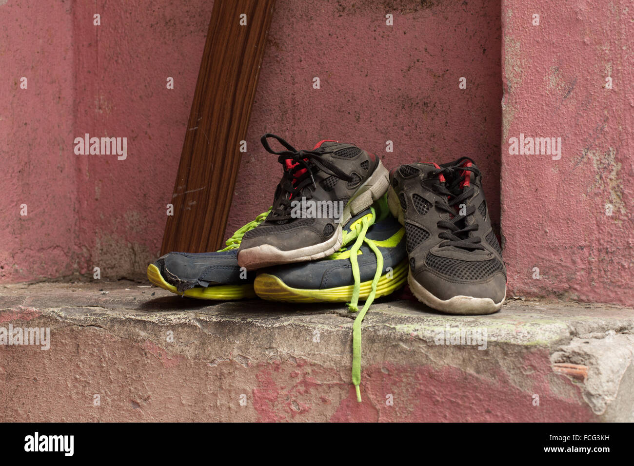 Abandoned footwear worn hi-res stock photography and images - Alamy