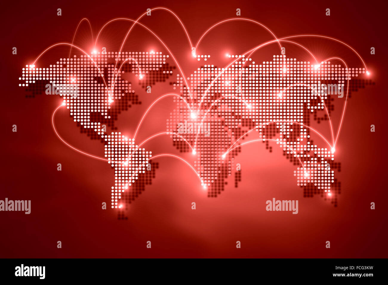 Background digital image of world map with connection lines Stock Photo ...