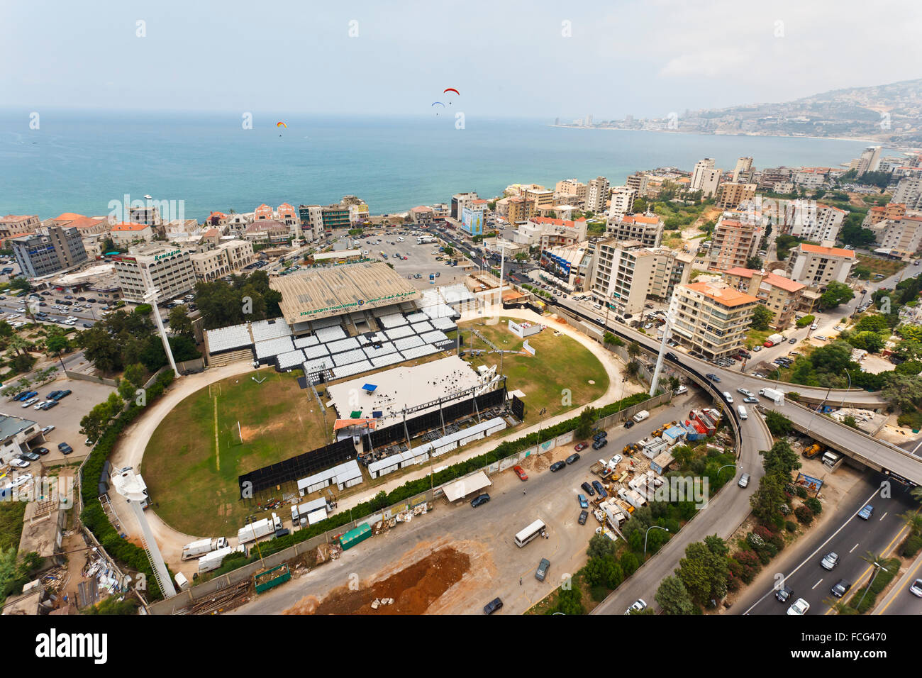 Stadium, aerial, Jounieh, Beirut, Lebanon Stock Photo - Alamy