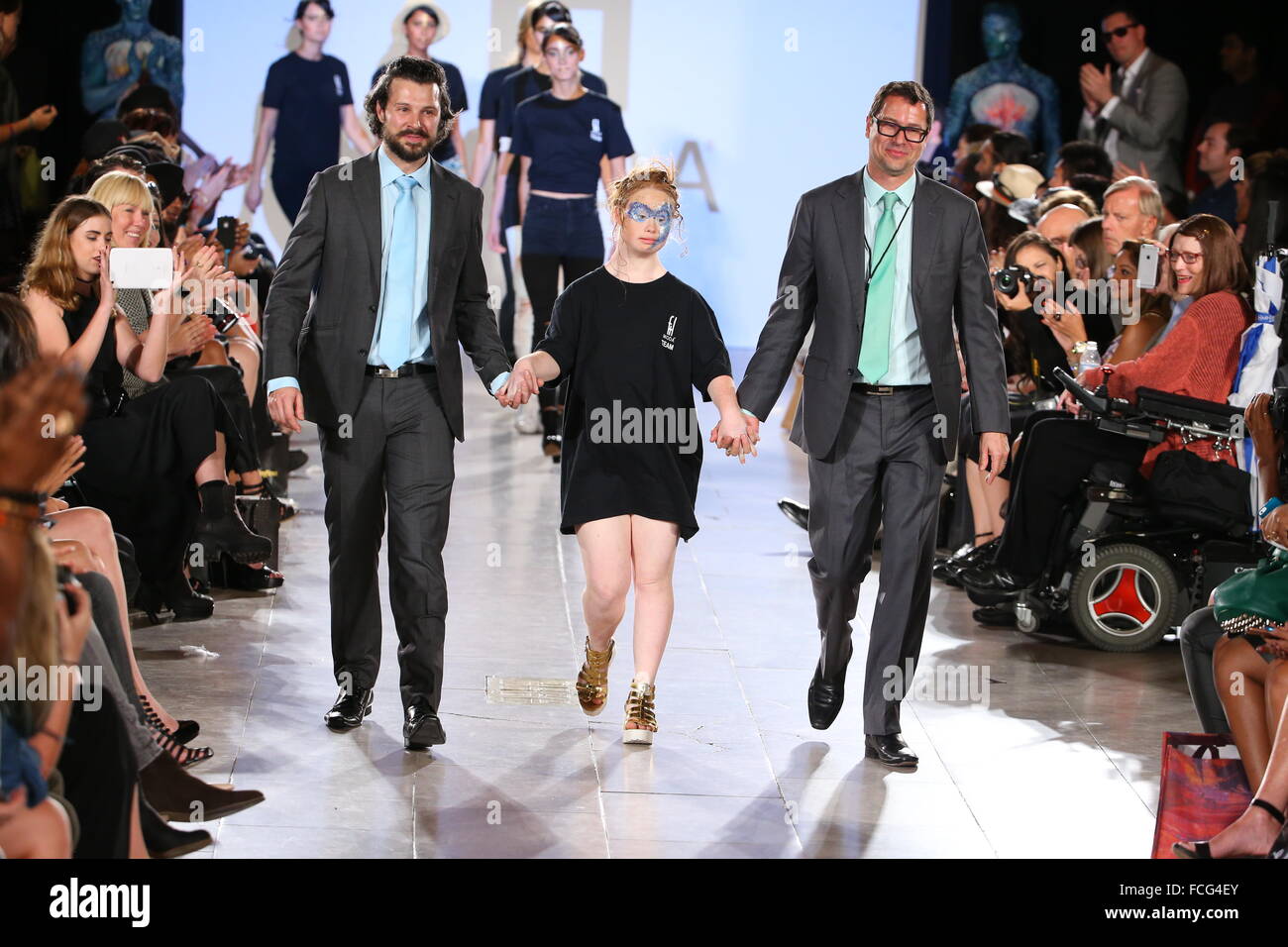Model Madeline Stuart and designers walk Hendrik Vermeulen runway at ...