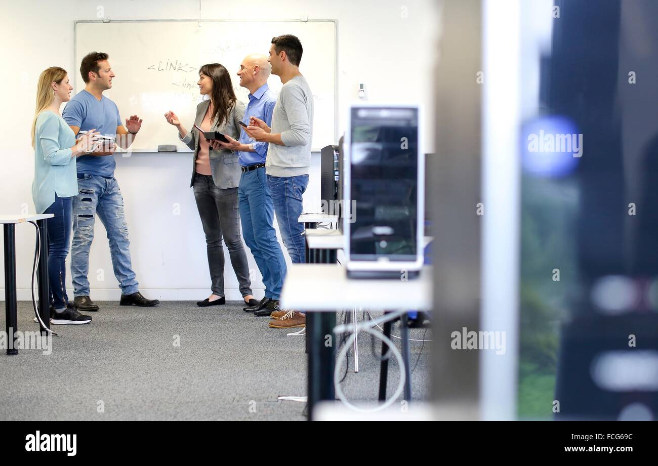 Group of teachers. Computer Academy Stock Photo - Alamy