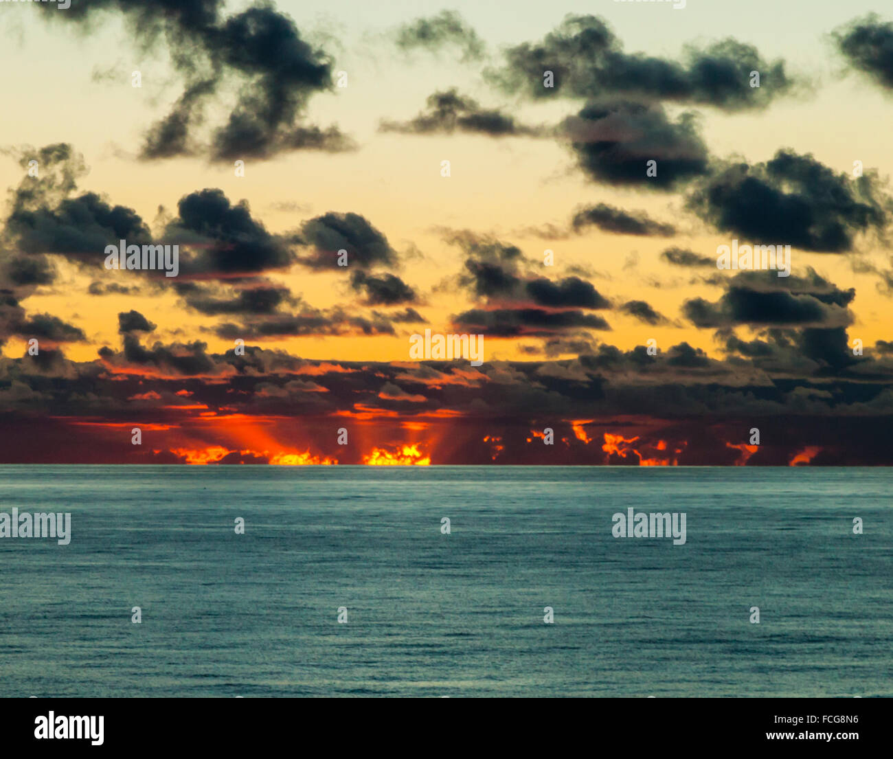 Sunrise in the North Sea Stock Photo - Alamy