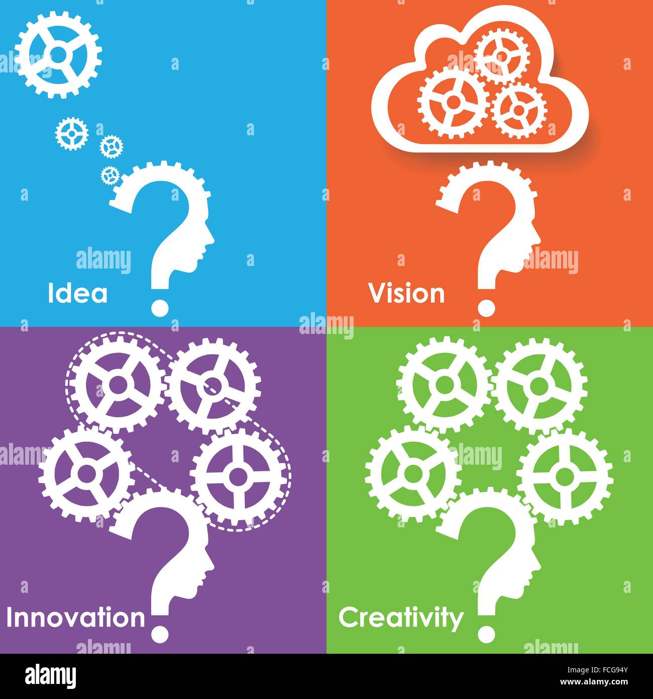 Leadership thinking Stock Vector Images - Alamy