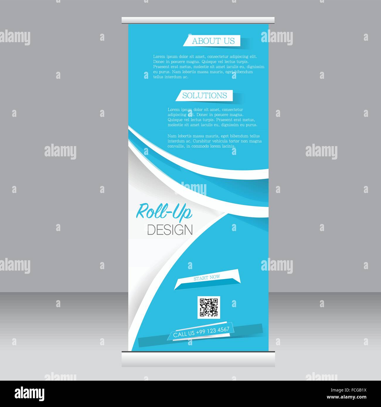 Roll up banner stand template. Abstract background for design Stock ...
