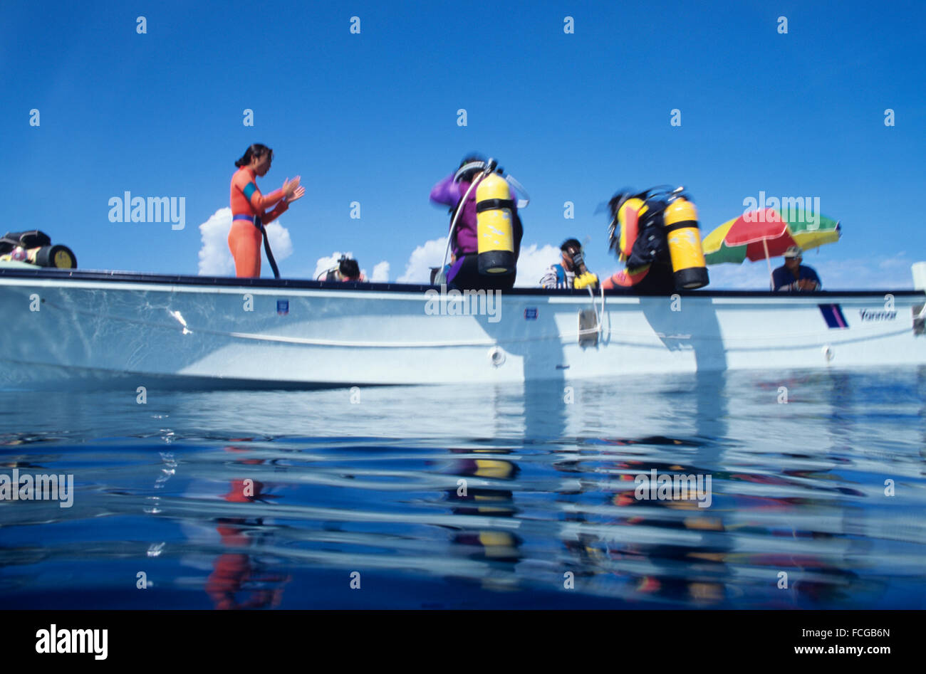 Republic of Palau, Live a board scuba dive operation Stock Photo - Alamy