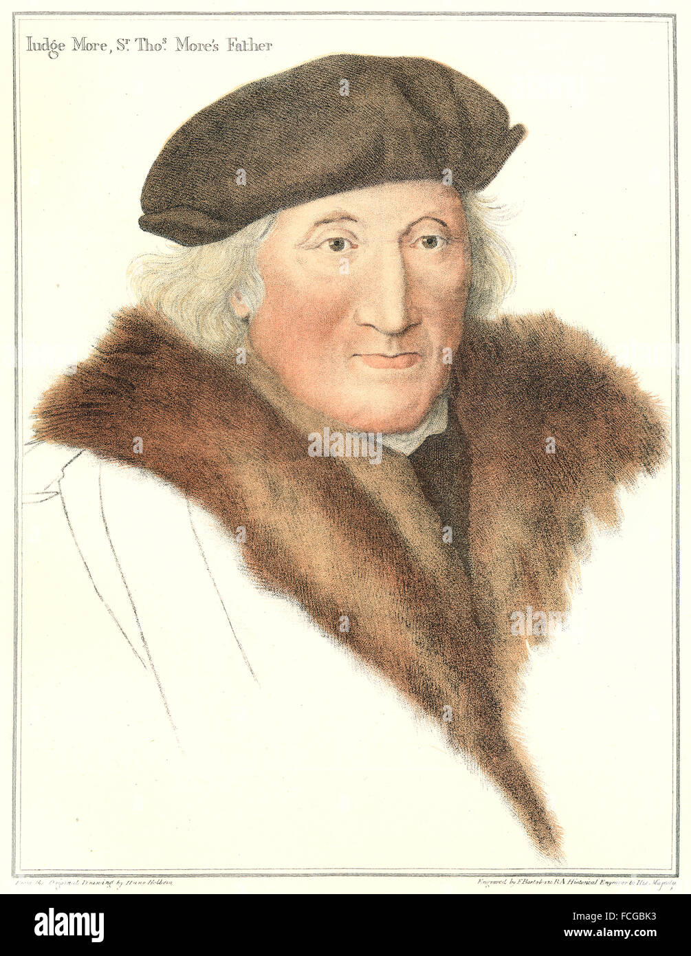 HOLBEIN-HENRY VIII: Sir John More, Sir Thomas More's Father (Bartolozzi ...