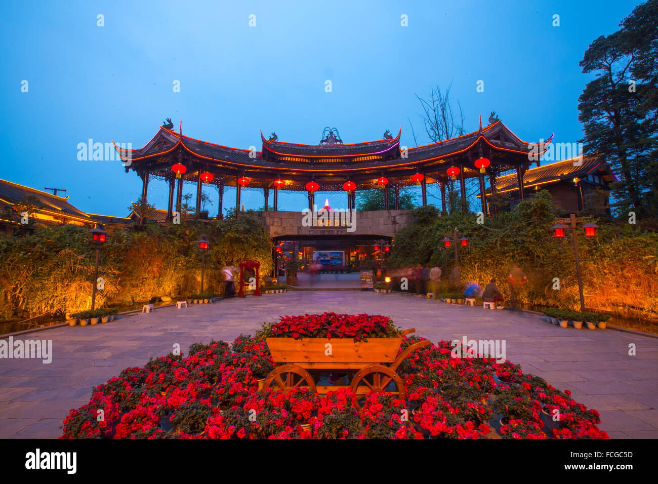 Sichuan Pingle Ancient Town Stock Photo - Alamy