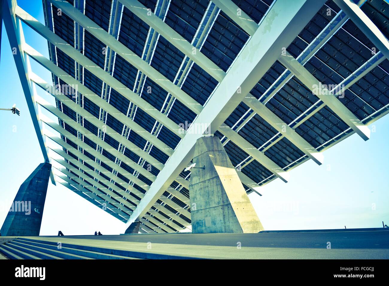 Spain giant solar panel at the forum hi-res stock photography and ...