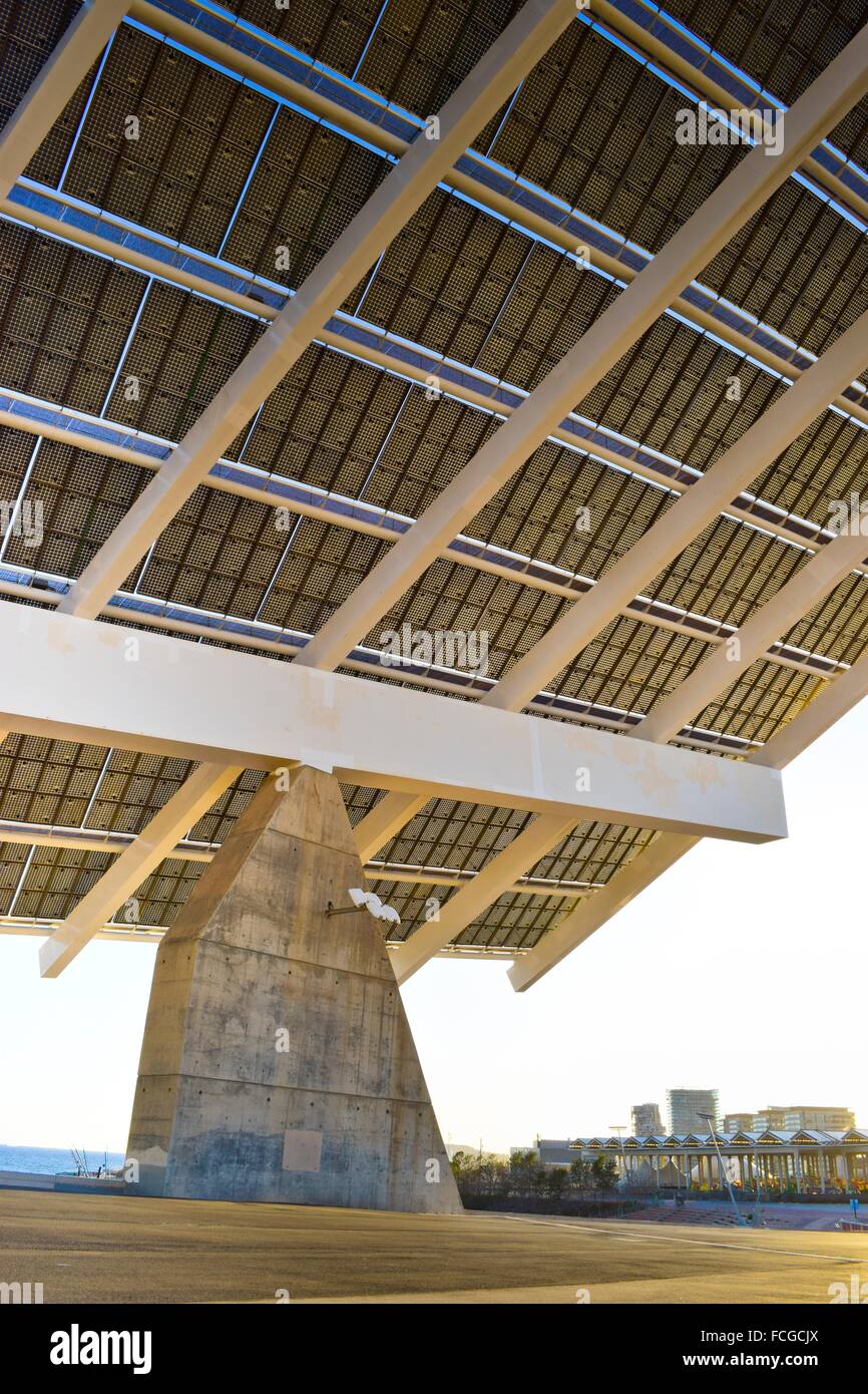 Spain giant solar panel at the forum hi-res stock photography and ...