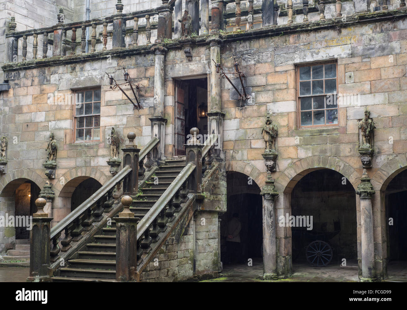 Exterior of Chillingham Castle, Northumberland, reputedly the most ...