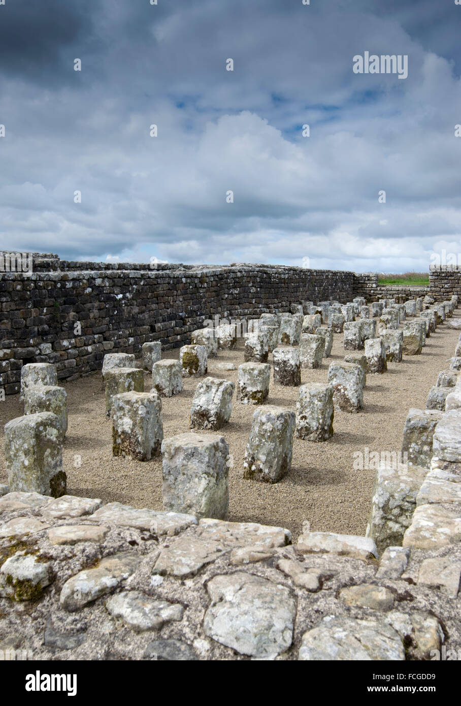 Housesteads Roman fort by Hadrian's wall, Northumberland, England, UK ...