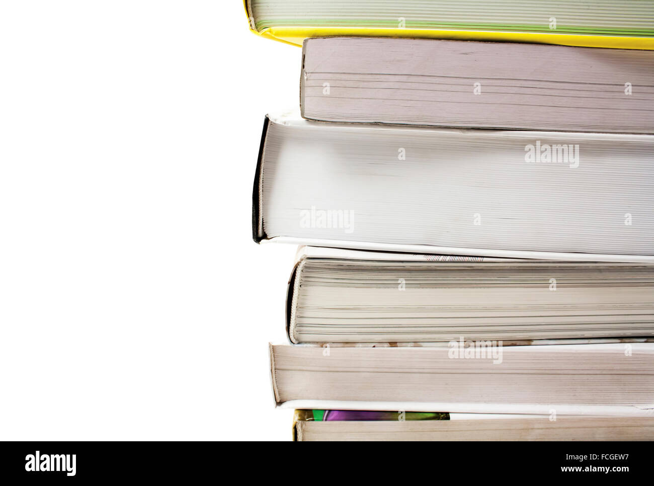 Stack of books isolated on white background Stock Photo - Alamy