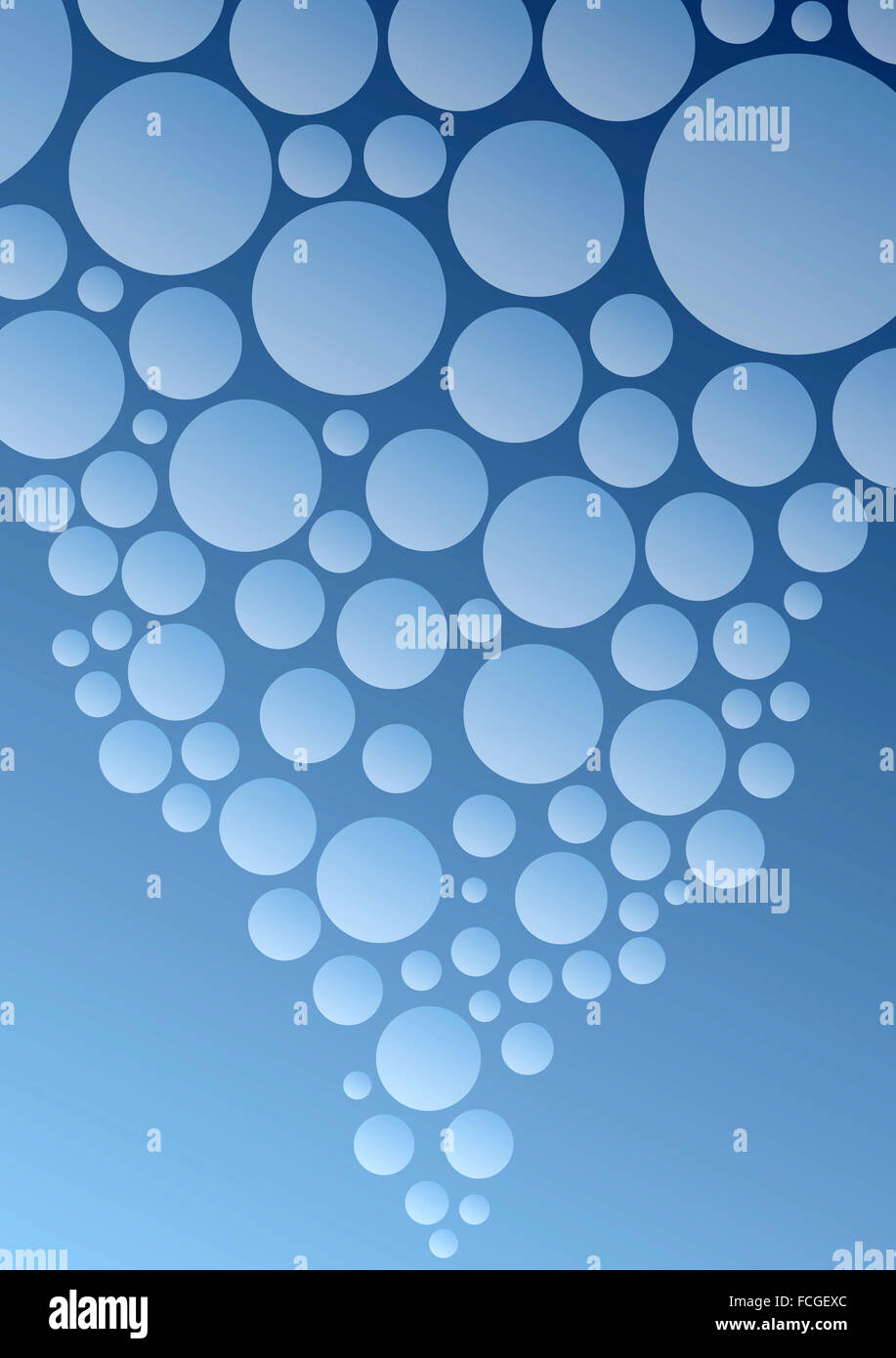 Abstract blue bubbles background - 2d illustration Stock Photo - Alamy