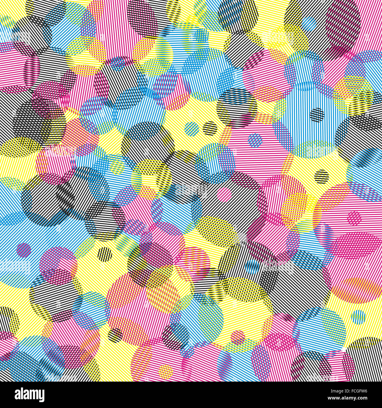 Cyan Magenta Yellow Black Dots