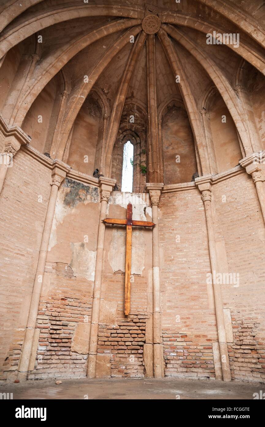 Gothic apse, Church of San Martín, Niebla, Huelva, Spain Stock Photo ...