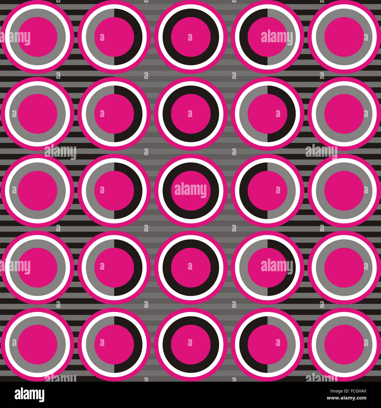 Abstract composition with ping, gray and white circles Stock Photo - Alamy