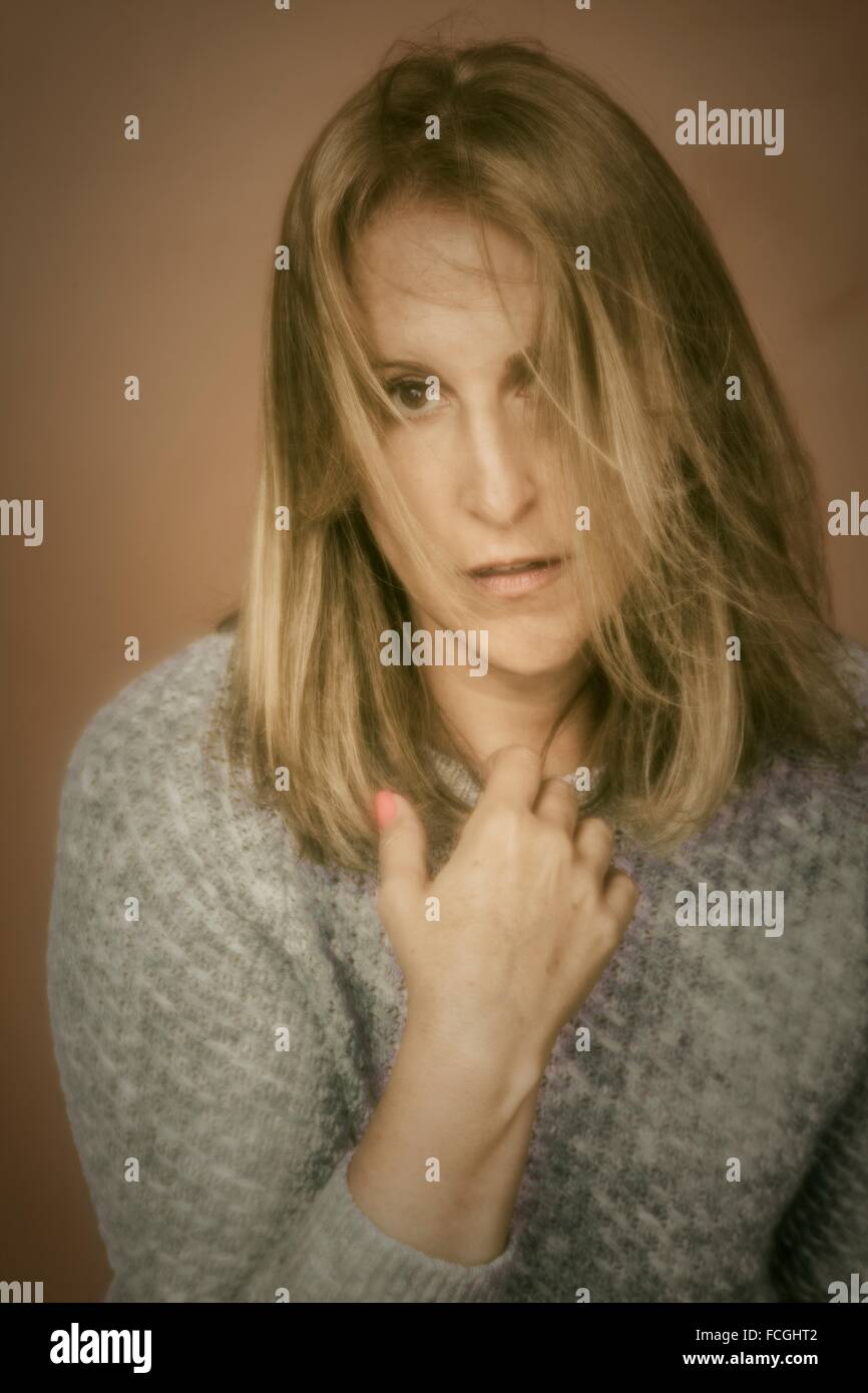 Woman scruffy hair hi-res stock photography and images - Alamy