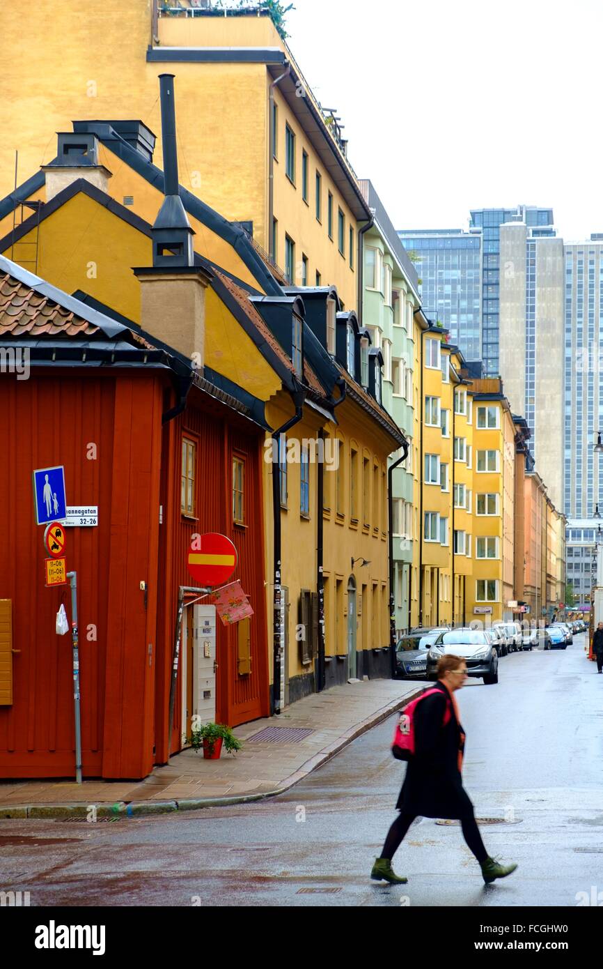 Street in Sodermalm district in Stockholm, Sweden Stock Photo - Alamy