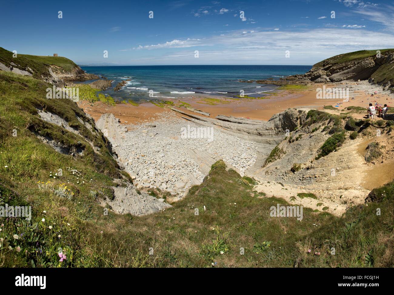 El Sable beach, Suances, Cantabria, Spain Stock Photo - Alamy