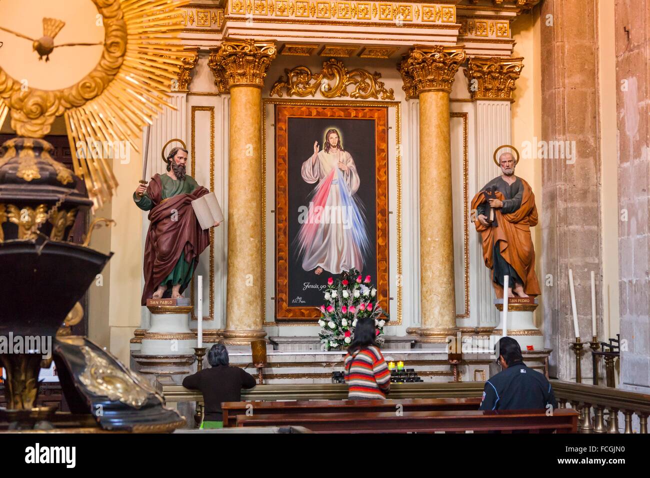 Inside Zocalo Cathedral Mexico City High Resolution Stock Photography ...