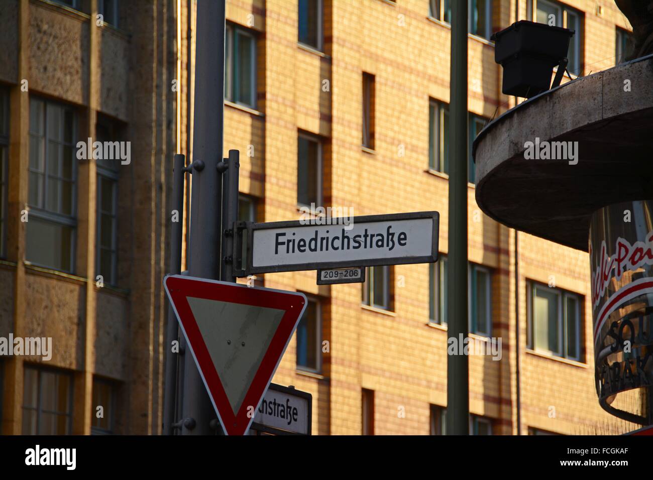 Friedrichstrasse street sign. Berlin, Germany, Europe Stock Photo - Alamy