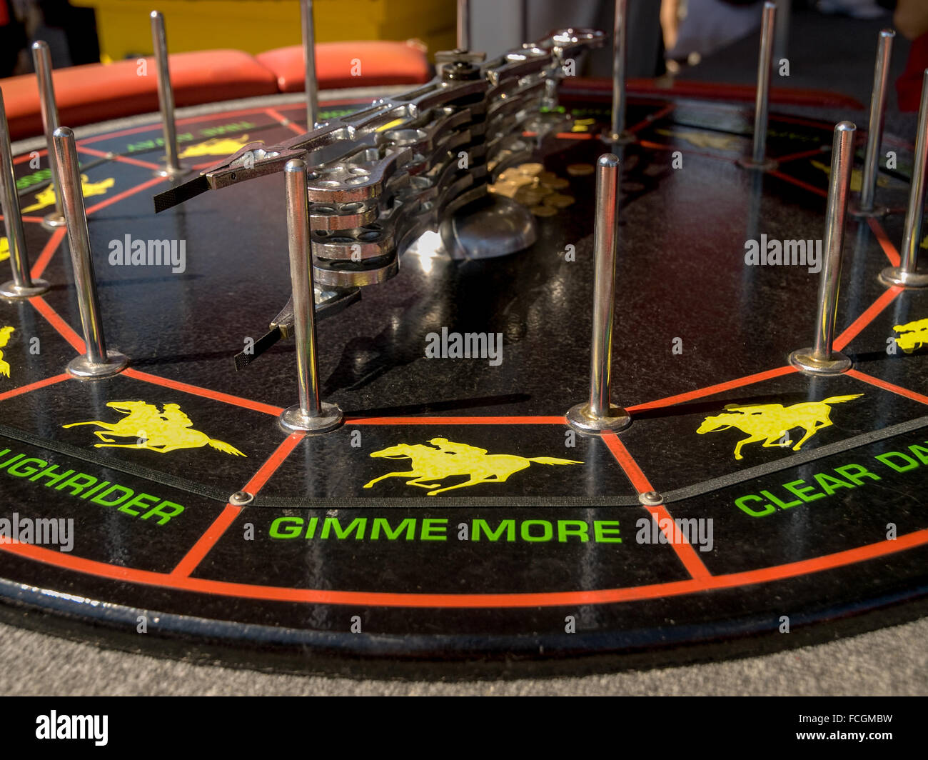 Horse betting wheel at the Canadian National Exhibition in Toronto ...