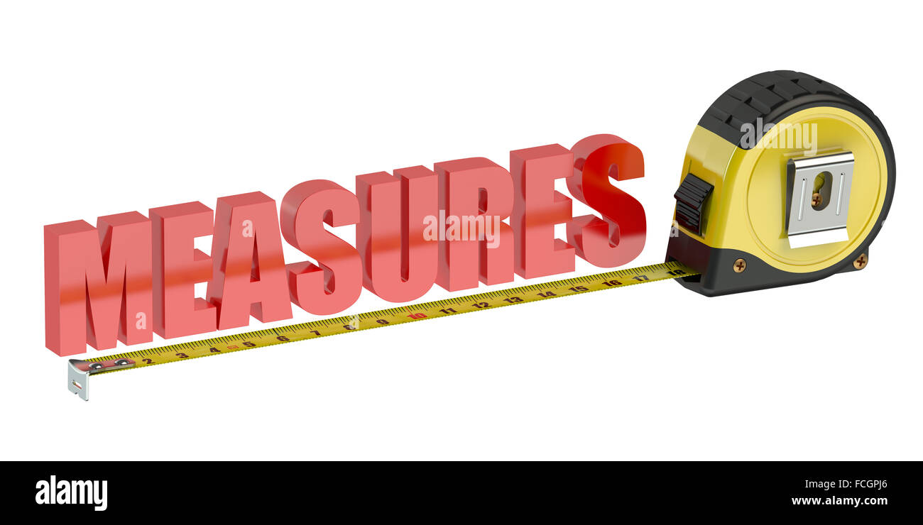 measures concept isolated on white background Stock Photo - Alamy