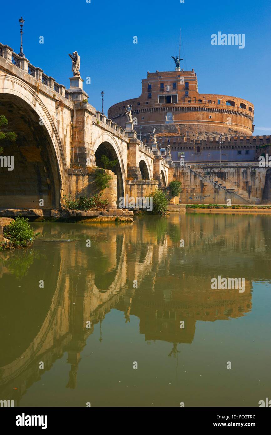 Sant Angelo Castle, Sant Angelo Bridge, River Tiber, Sant Angelo Castel, Mausoleum of Hadrian ...