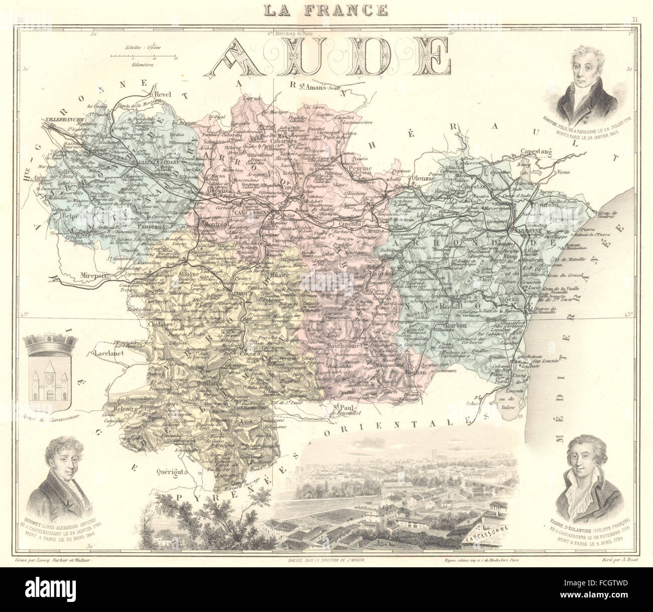 Map aude france hi-res stock photography and images - Alamy