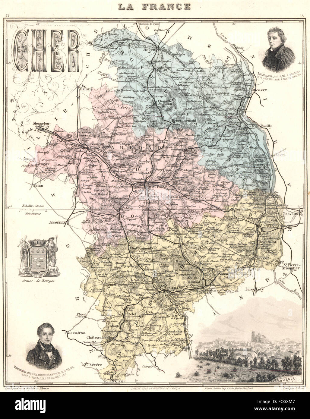 Bourges map hi-res stock photography and images - Alamy