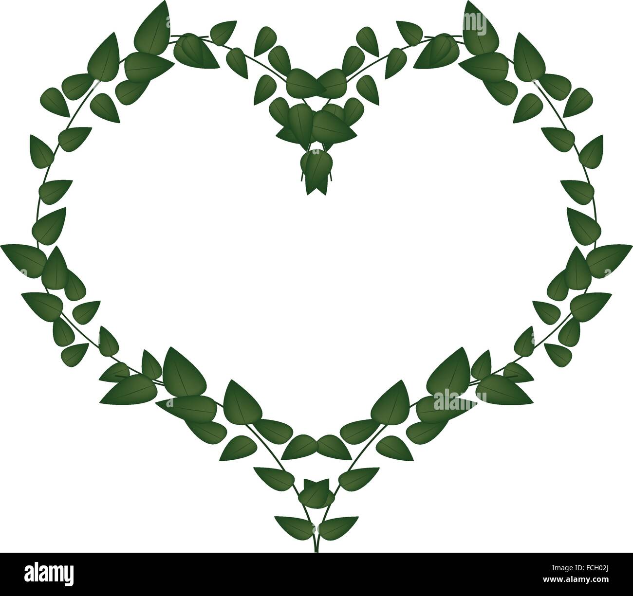 Love Concept, Illustration of Beautiful Heart Shape Frame Made of Fresh ...