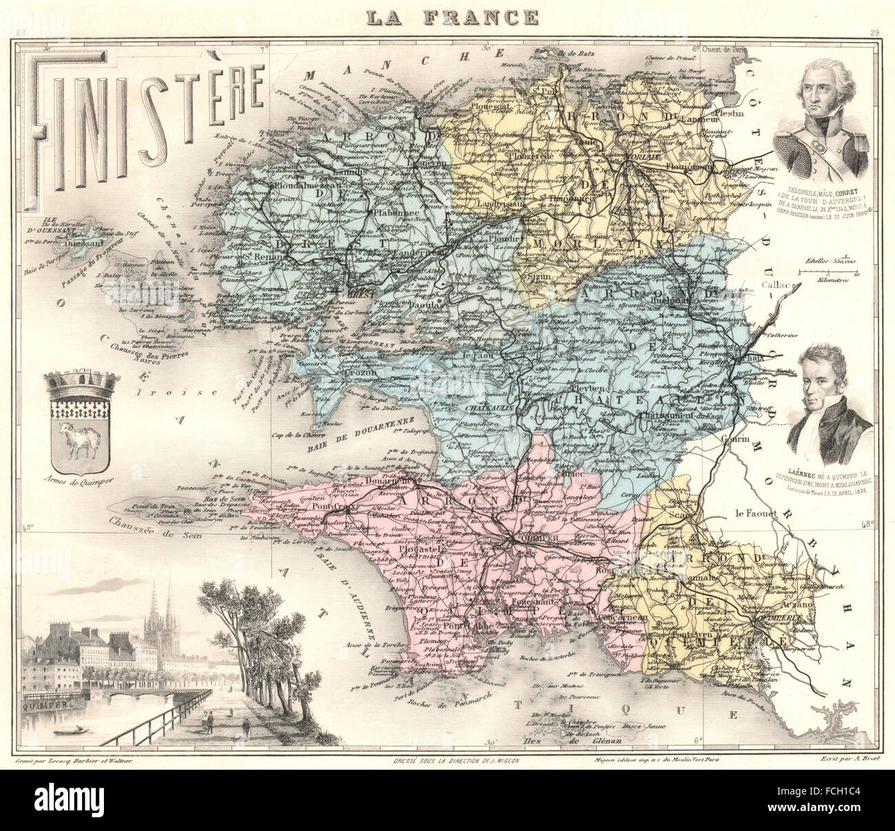 Quimper map hi-res stock photography and images - Alamy