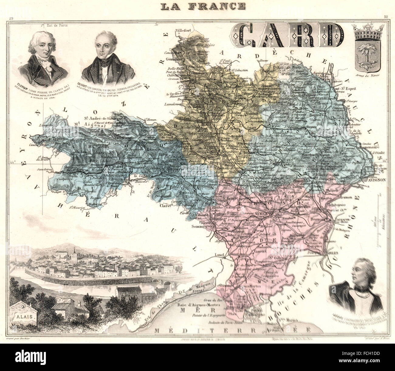 Gard map hi-res stock photography and images - Alamy