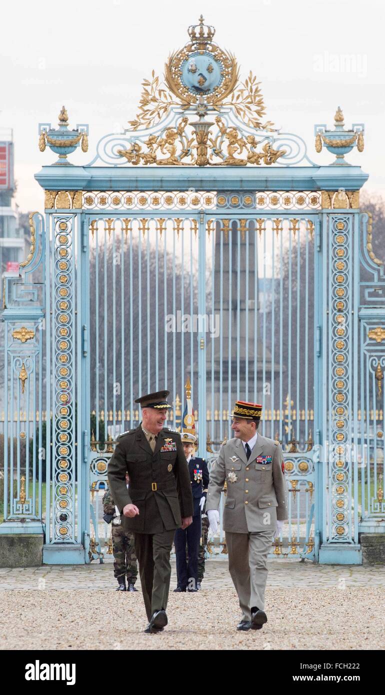Paris, France. 22nd January, 2016. French Chief of Defense Staff Gen ...